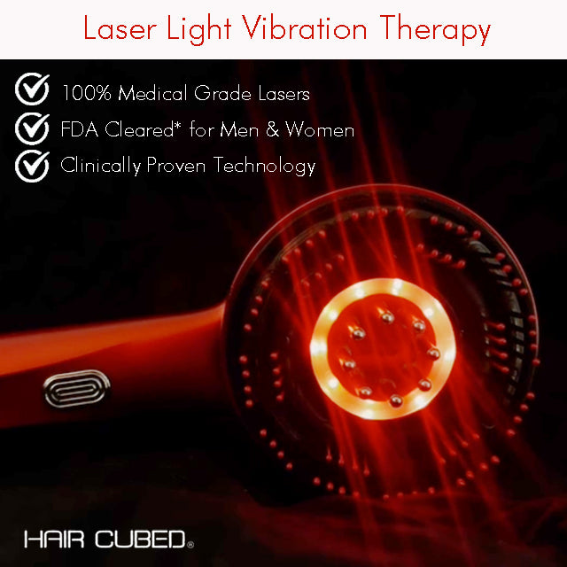 Laser Light Vibration Brush Therapy with Hair Follicle Stimulator ...